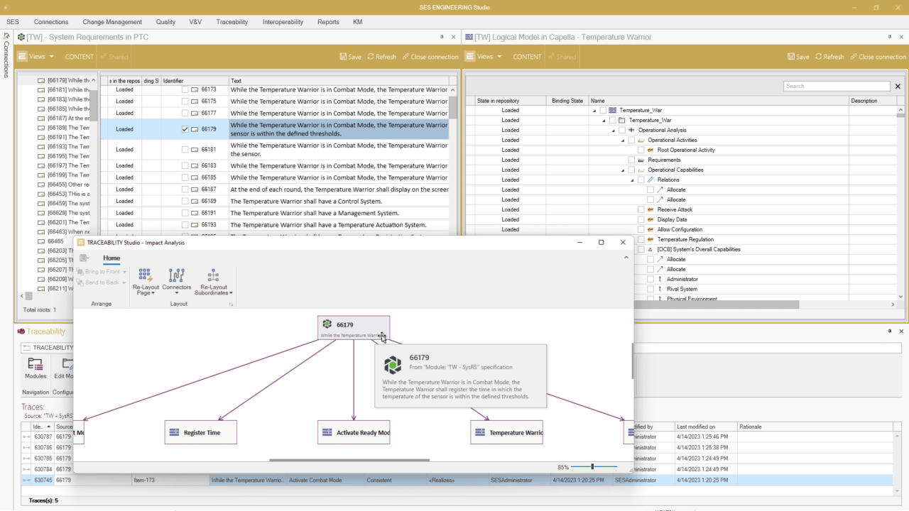 Requirements quality in PTC Windchill or Integrity