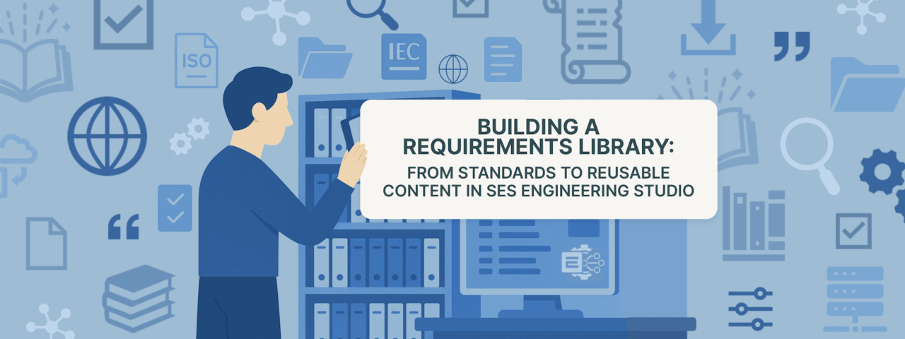 How can we build a Requirements library in SES ENGINEERING Studio?